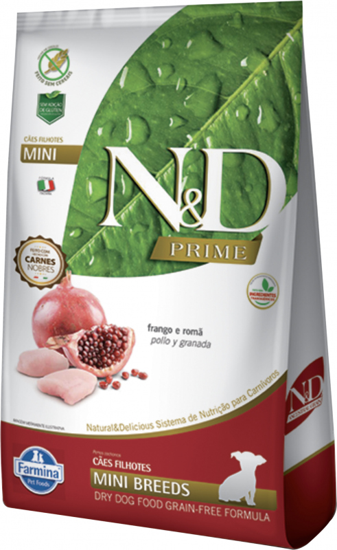 N&D Natural And Delicious Prime Canine Frango Mini Puppy 2.5 kg ...
