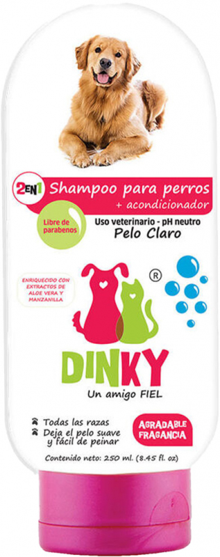 Shampoo para perros pelo claro Dinky